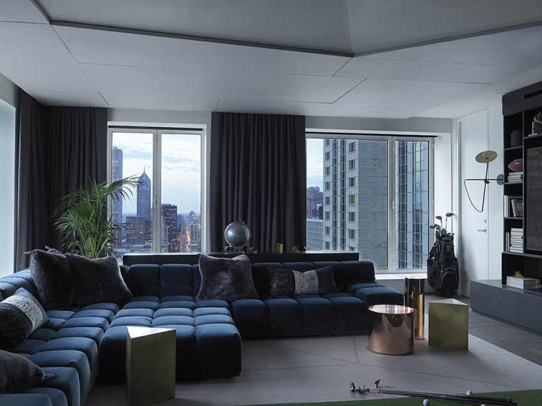 A striking modern high rise condo