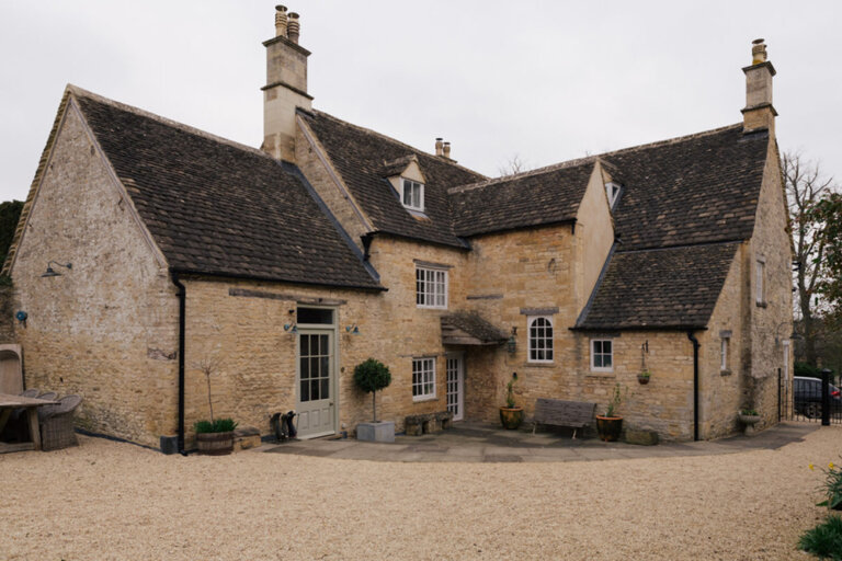 A renovated 1700 stone home in England