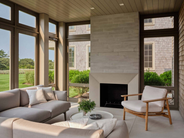 A minimalist Nantucket compound